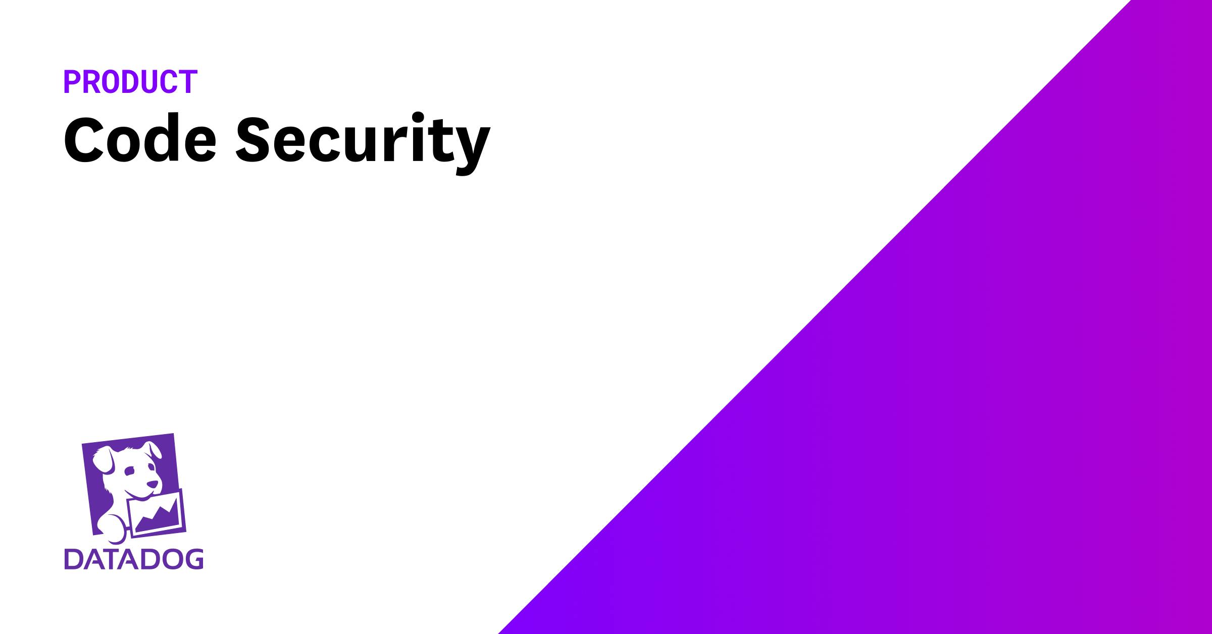 Code Security Platform | Datadog