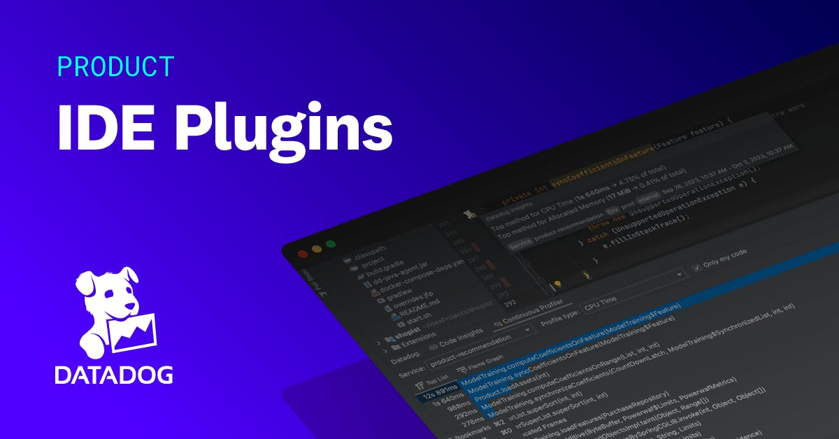 IDE (Integrated Development Environment) Plugins | Datadog