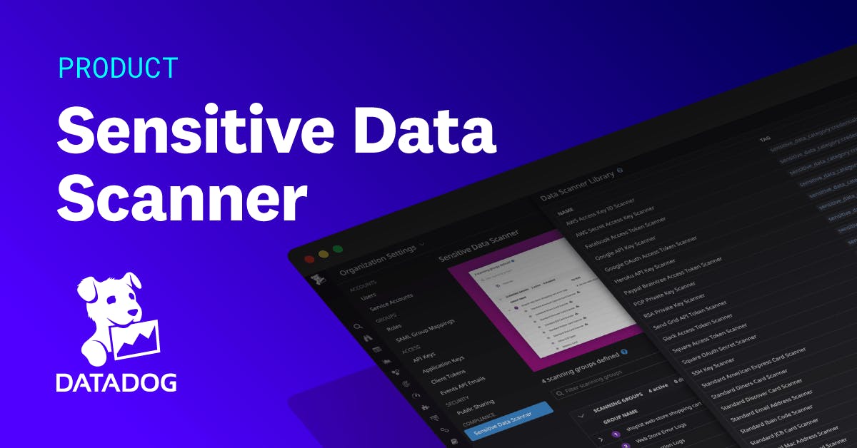 Sensitive Data Scanner | Datadog