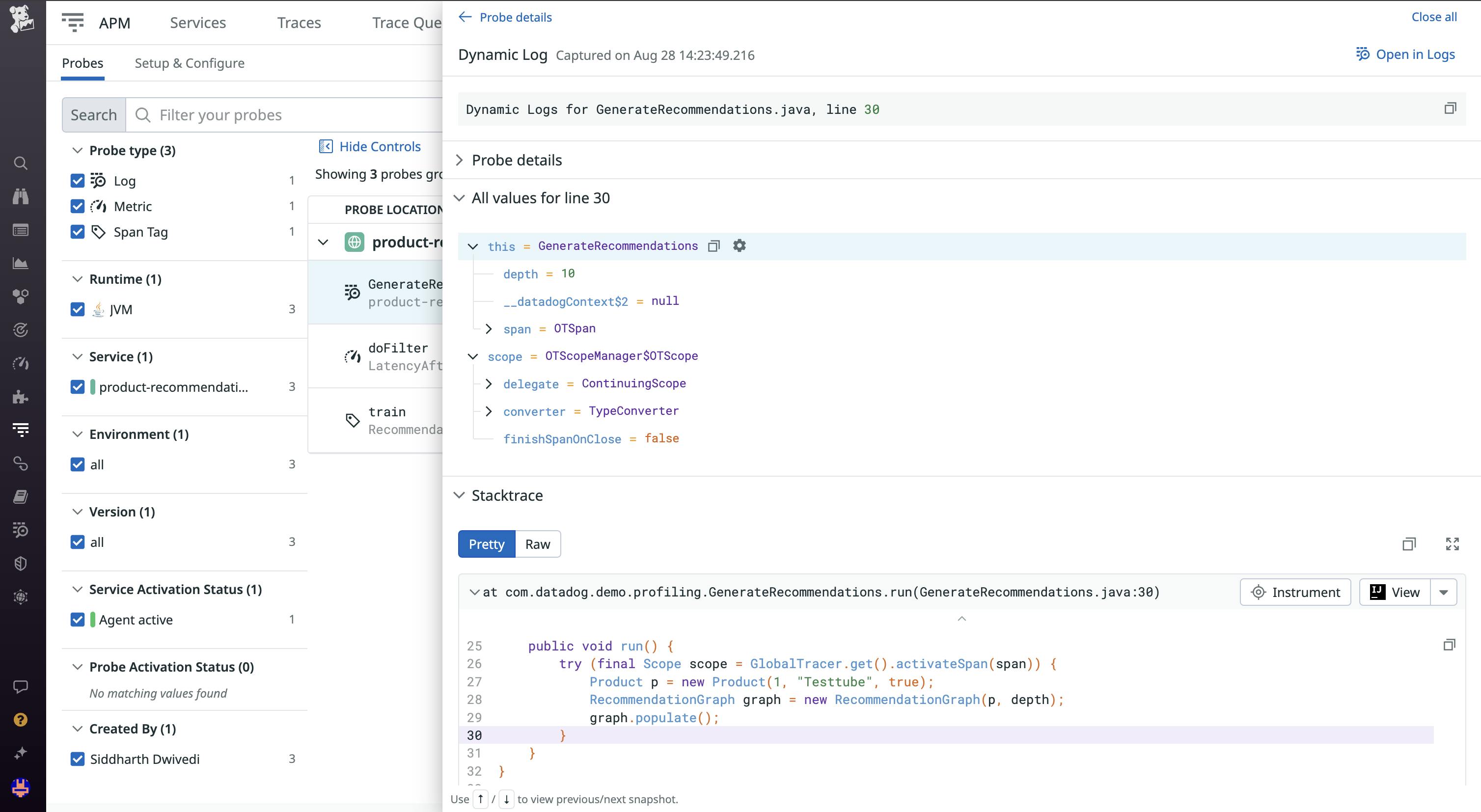 Dynamic Instrumentation | Datadog